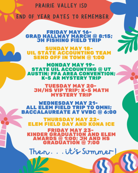 Prairie Valley ISD - Upcoming Events